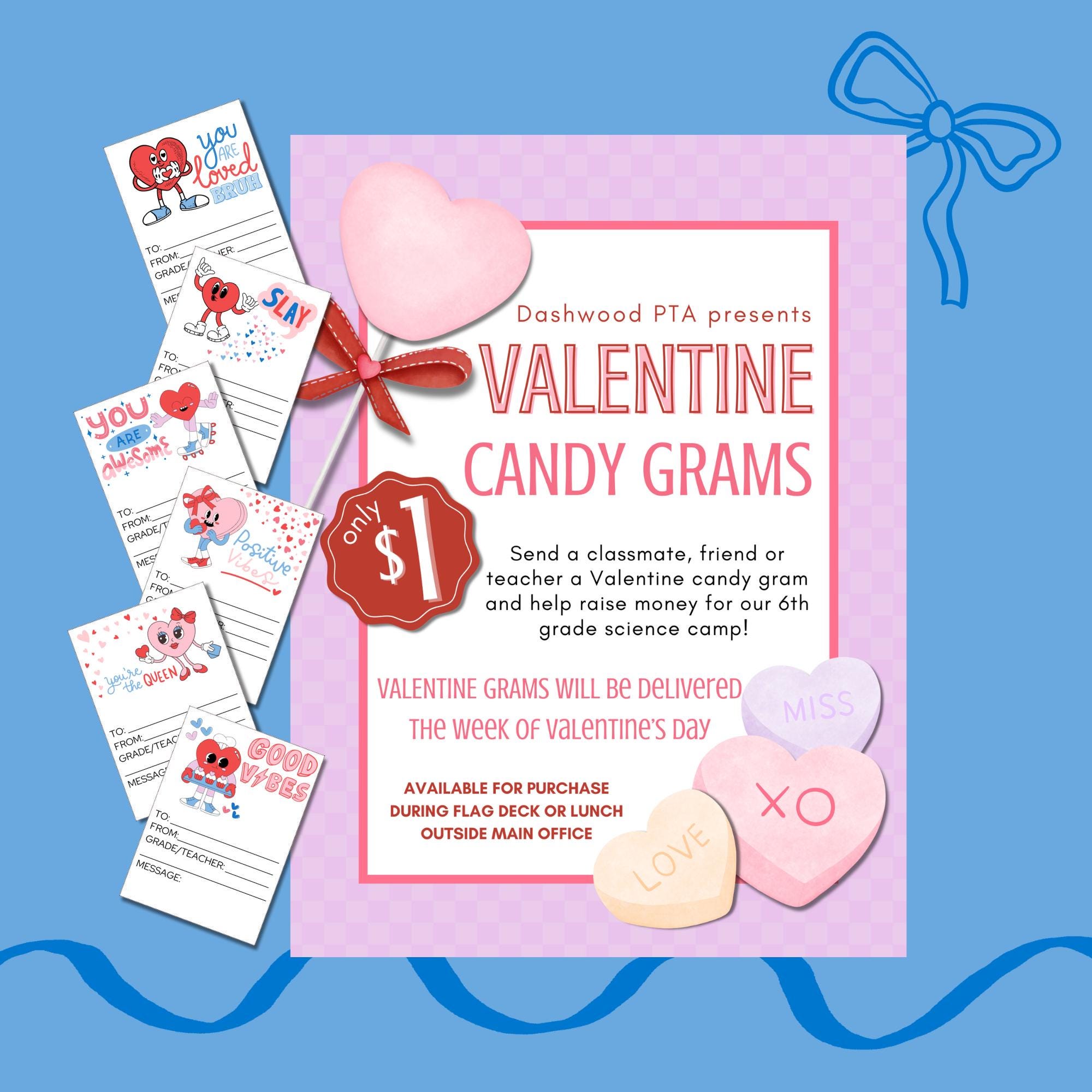 Valentine-grams Flyer, Poster, & Tags - Valentine Candy Fundraiser ...