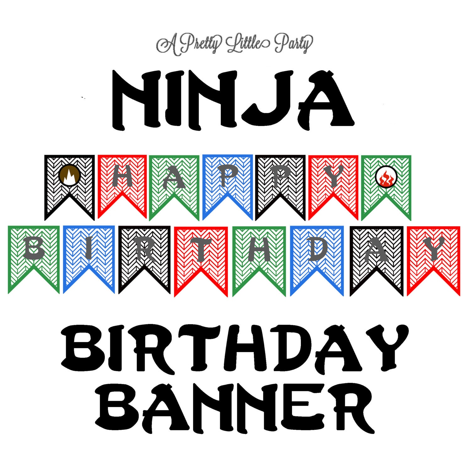Ninja Birthday Banner Ninja party Ninja Party Supplies | Etsy
