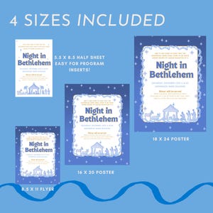 Night in Bethlehem Flyer & Poster - Christmas Nativity Party Theme ...