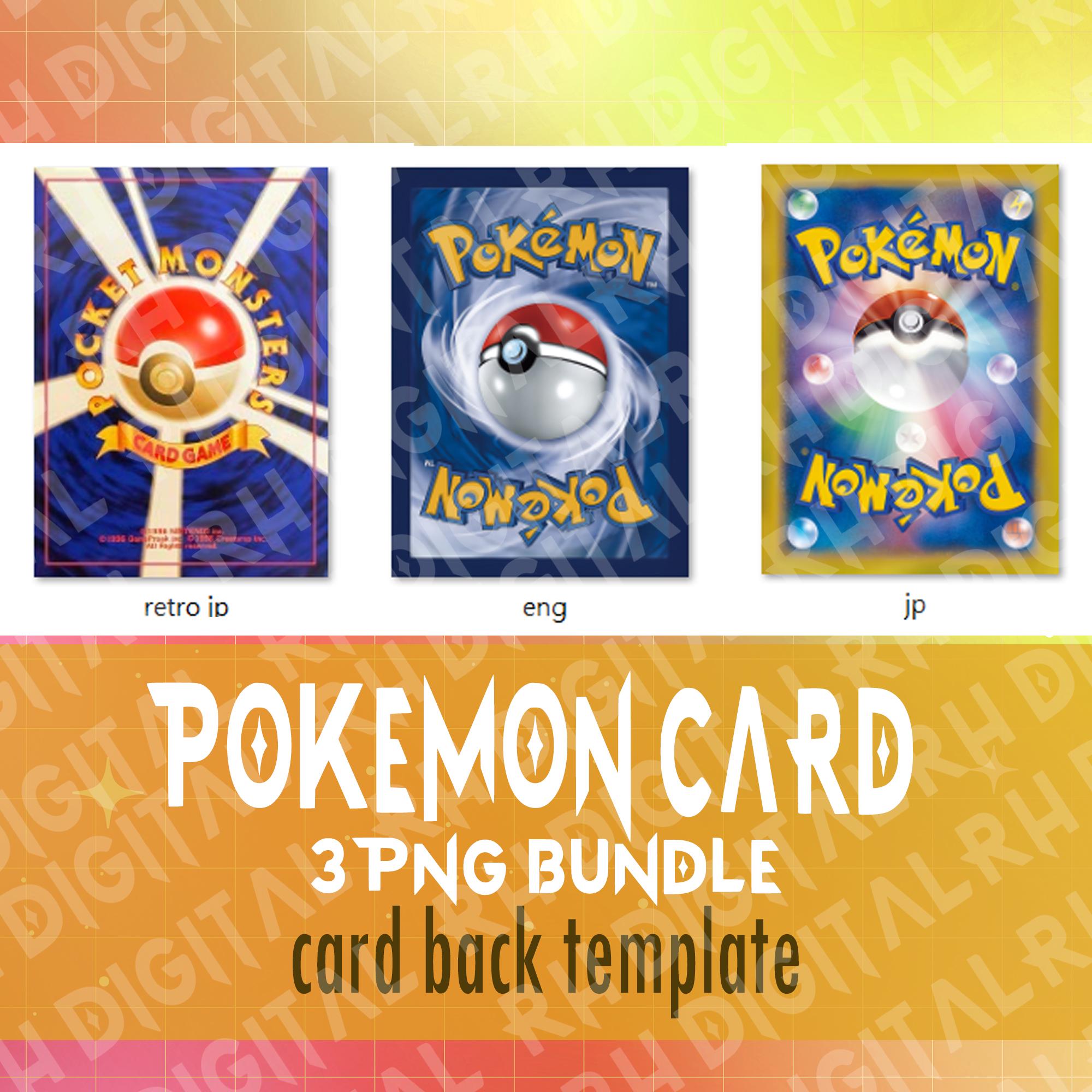 Pokemon Card Back Template PNG – TCG Back Design – 3 PNG Files ...