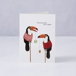 Toucan Play That Game Greetings Card Funny Bird Illustration - Etsy