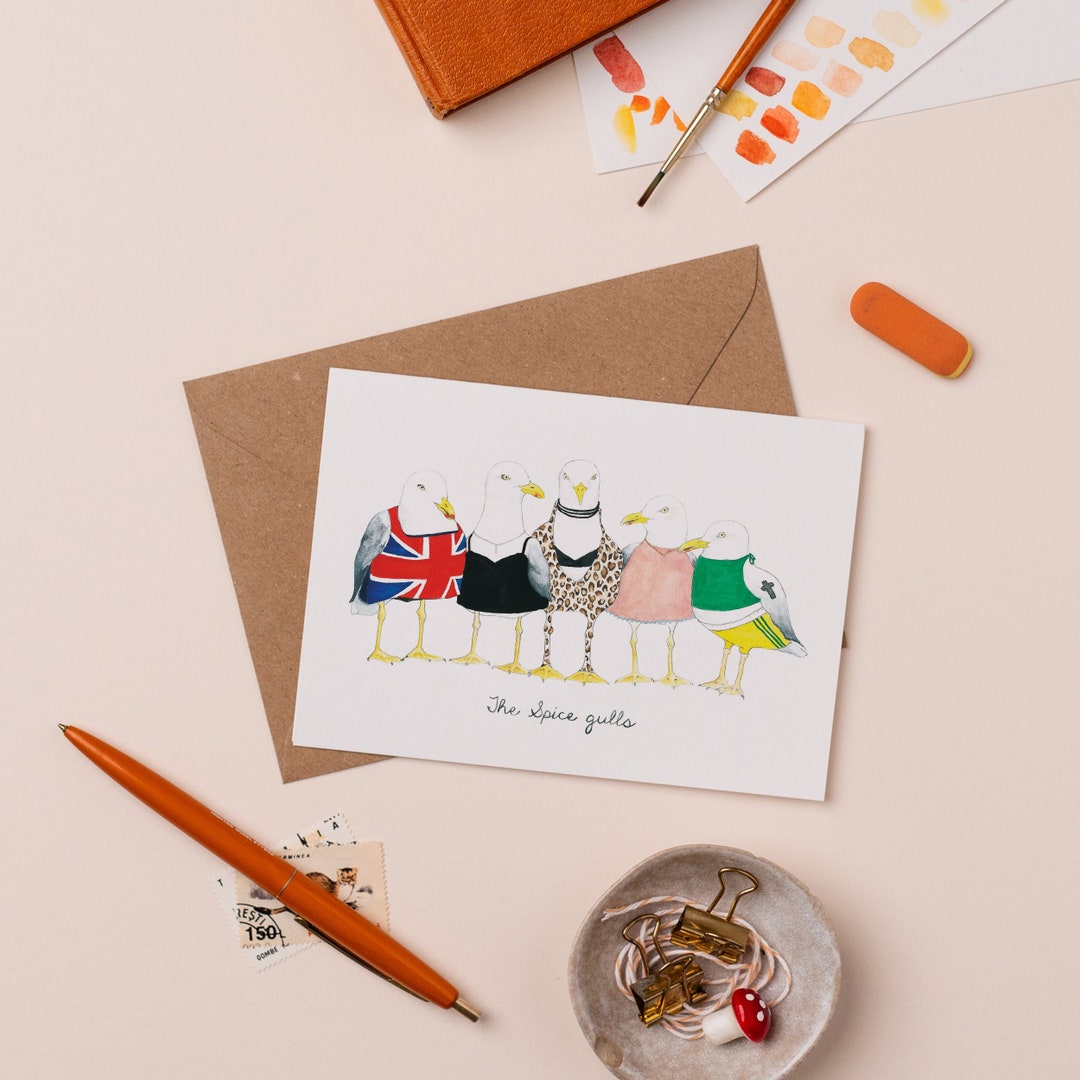 Spice Gulls Greetings Card Spice Girls Card Spice World Spice Girls Fan ...