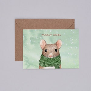 Woolly Wishes Christmas Card Pack Cute Animal Holiday Cards Knitted ...