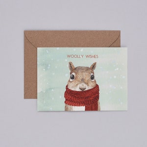 Woolly Wishes Christmas Card Pack Cute Animal Holiday Cards Knitted ...