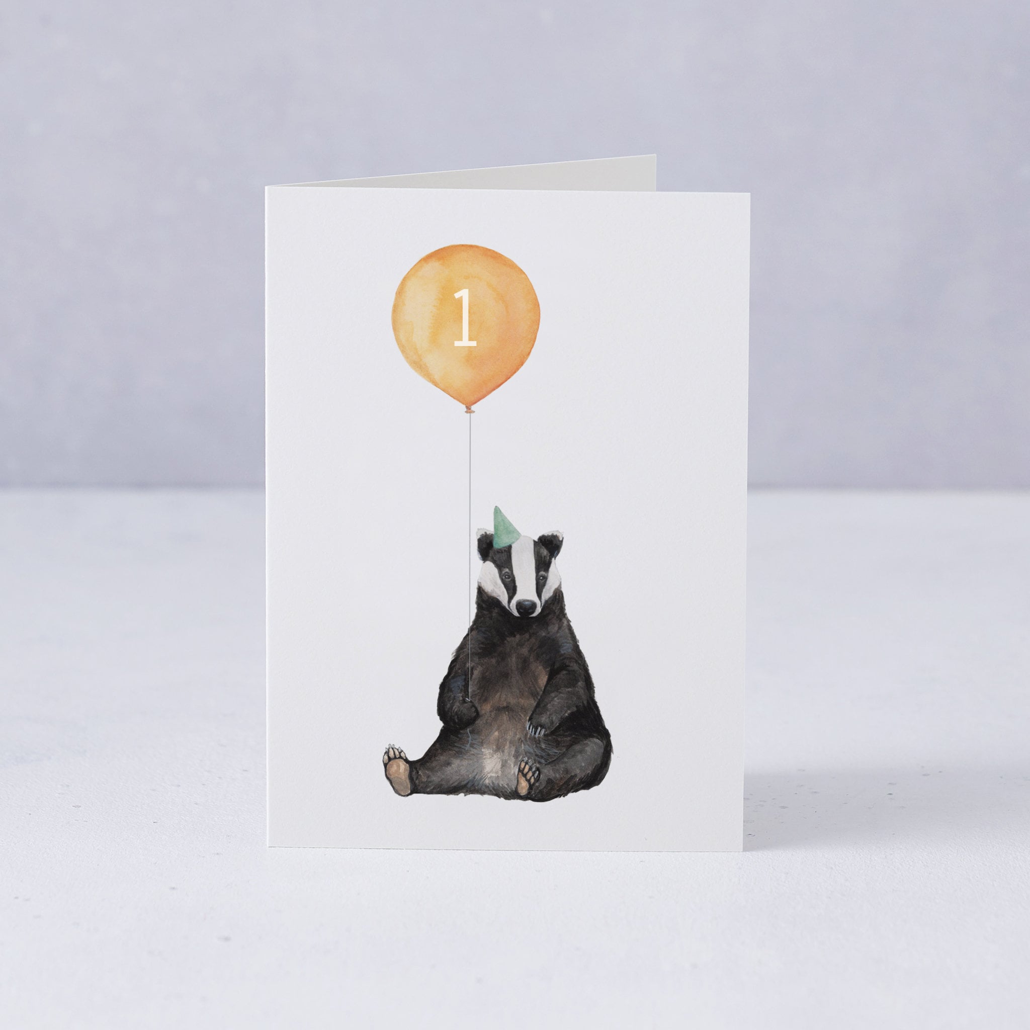 First Birthday Badger Greetings Card Age 1 Card Badger - Etsy