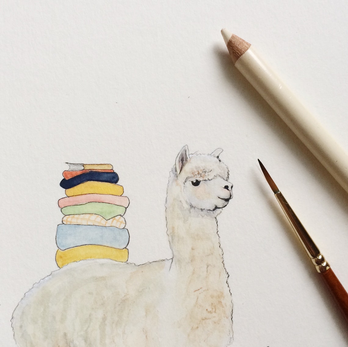 Alpaca Suitcase Print Funny Animal Art Animal Wall Art | Etsy