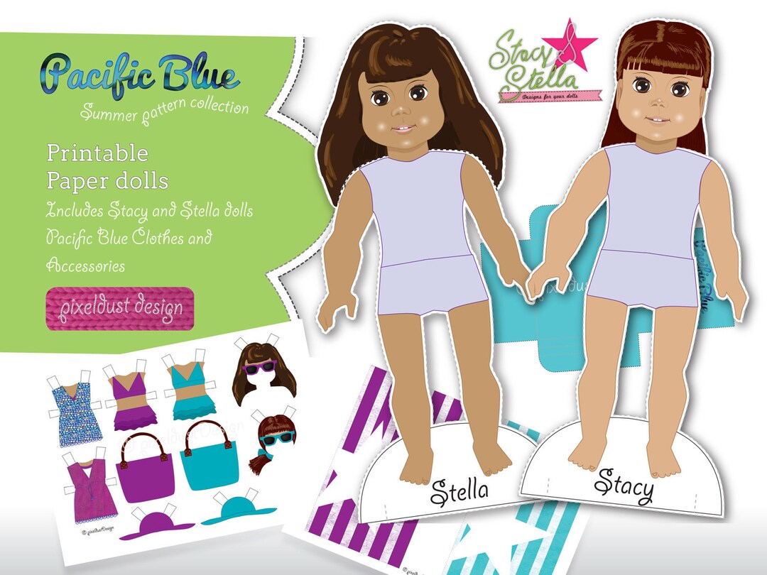 Stacy and Stella Printable Paper Dolls - Etsy