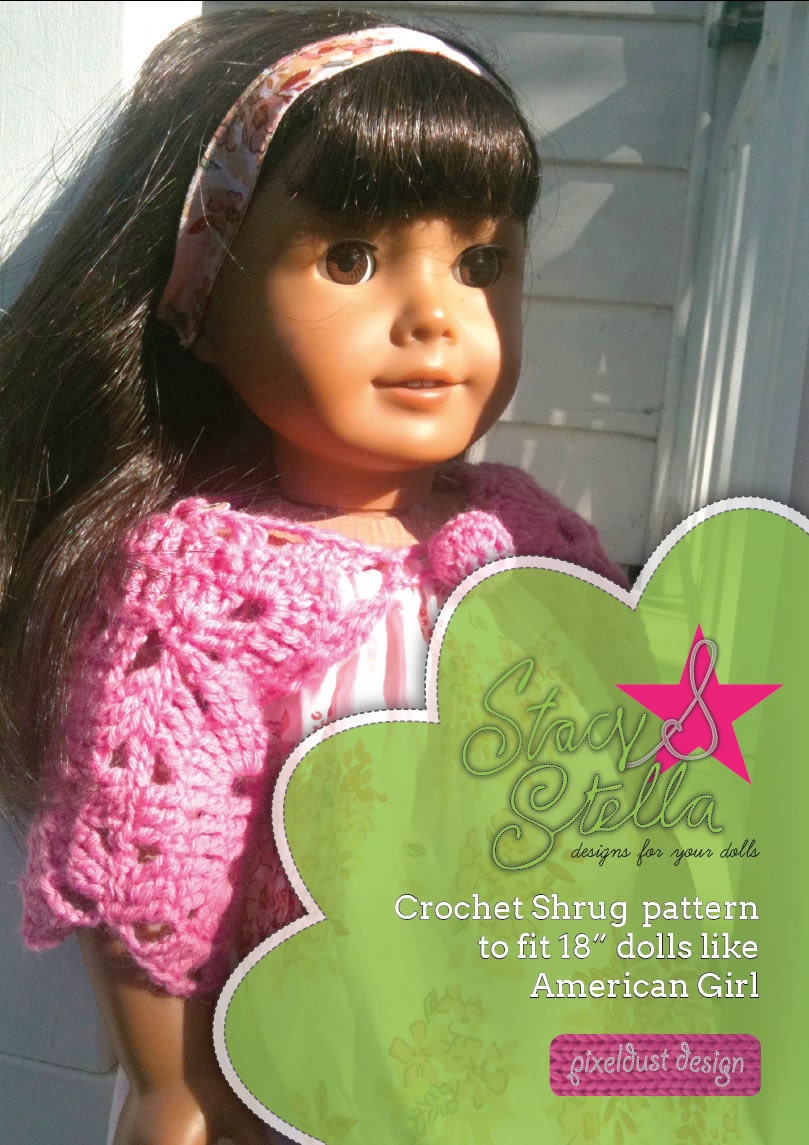 Crochet Shrug Pdf Pattern For 18 Inch Dolls Like American Girl Etsy