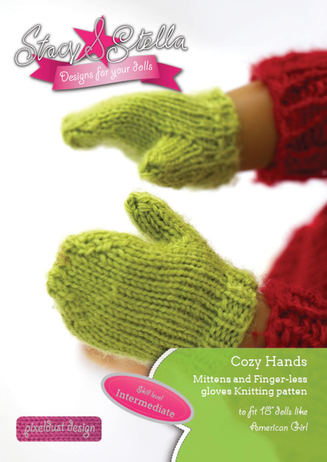 Cozy Hands PDF Knitting Pattern for 18 Inch Dolls Like American Girl ...