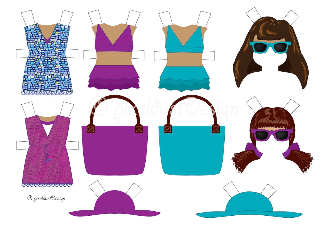 Stacy and Stella Printable Paper Dolls - Etsy