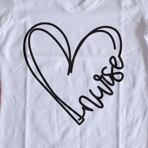 Nurse Heart SVG First Responder Registered Nurse RN Heart Drawing Heart ...