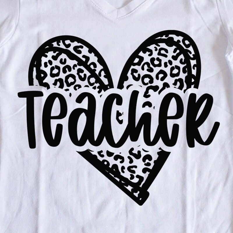 Teacher Heart - Etsy