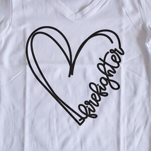 Firefighter Heart SVG | First Responder | Heart Drawing | Heart Line ...