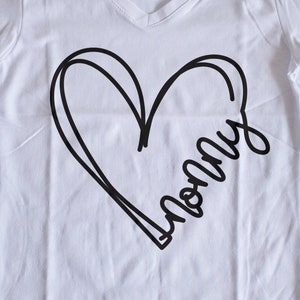 Nonny Heart Line Cut File | Heart SVG | Instant Download | PNG Dtf Eps ...