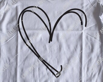 Mom Heart Line Cut File Heart SVG Instant Download PNG | Etsy