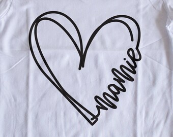 Mom Heart Line Cut File Heart SVG Instant Download PNG | Etsy