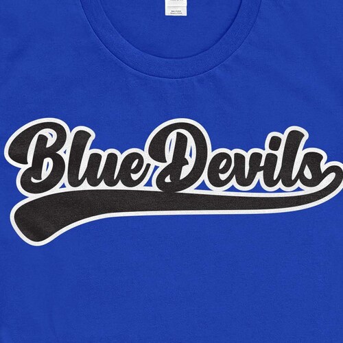 Blue Devils Hand Lettered SVG PNG File Mascot School Spirit - Etsy