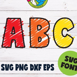 Scribble Font SVG | Svg Letters | Cricut Font | Bulletin Board | PNG ...