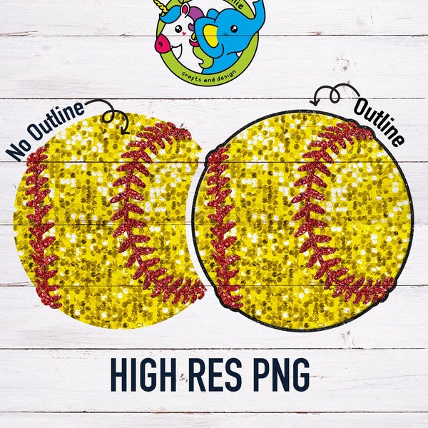 Glitter Softball - Etsy