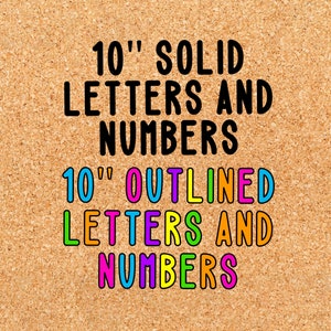 10 Inch Bulletin Board Letters and Numbers - Cut File Included ...