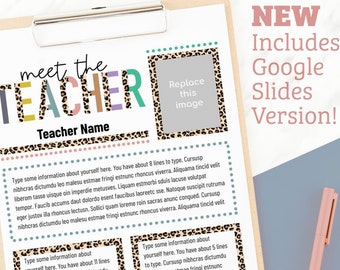 Meet the Teacher | Editable Teacher Flyer | Google Sheets | Instant ...