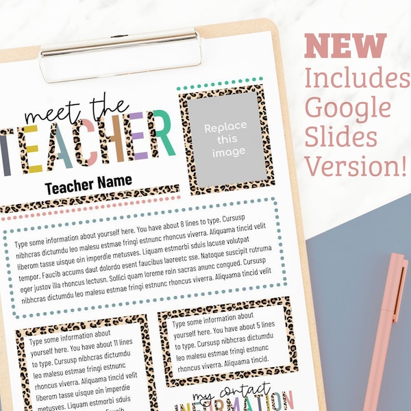 Meet the Teacher Template - Etsy
