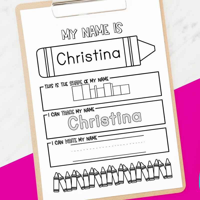 My Name Worksheet - Etsy