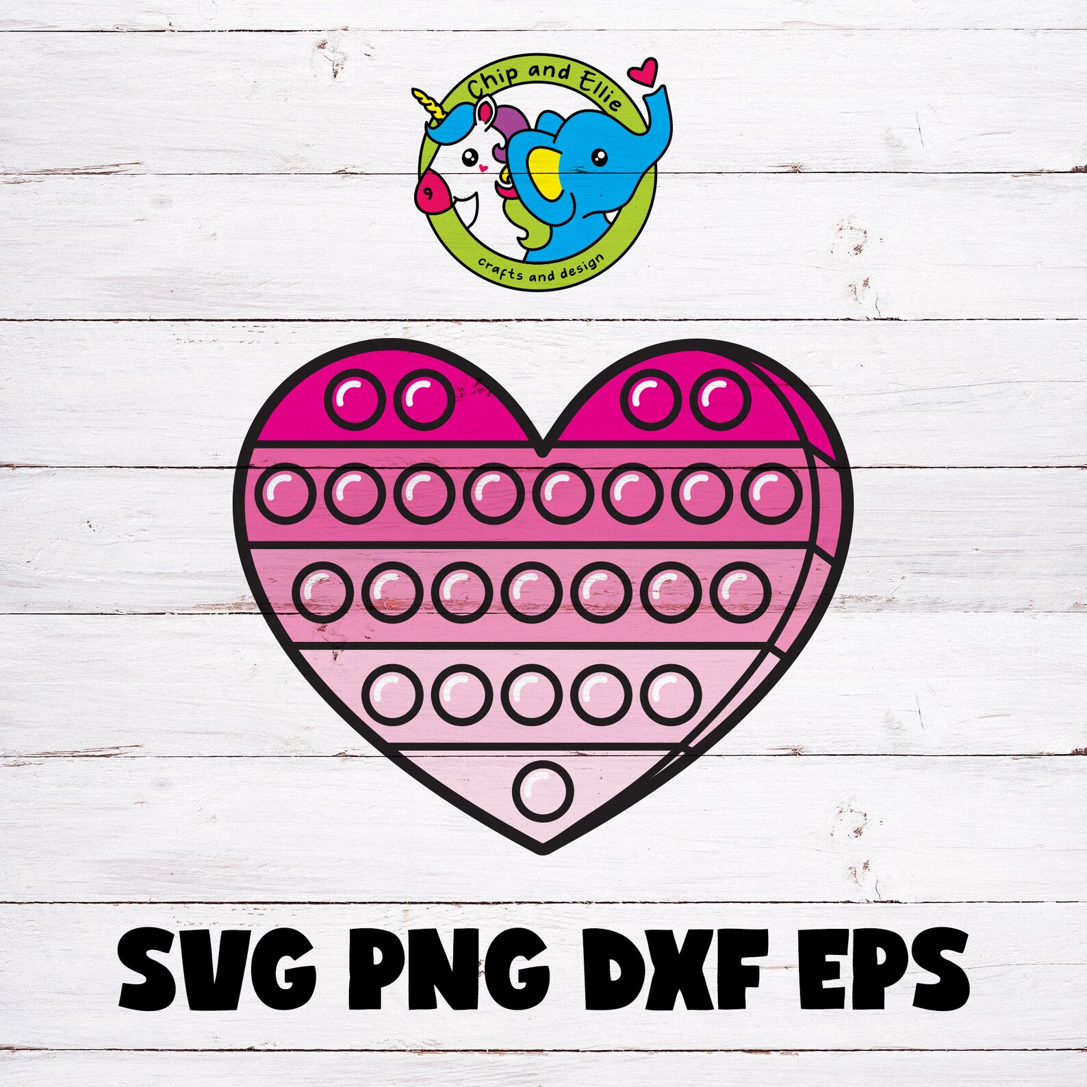 Set of 3 Poppers SVG Heart Circle Square PNG DXF Eps - Etsy