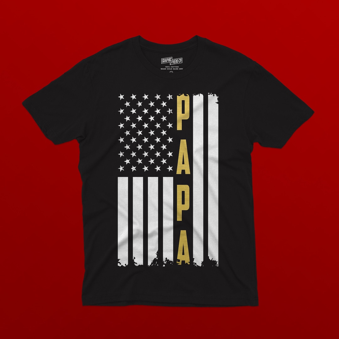 Papa Cut File | Stripe Flag | SVG PNG Dtf | Digital Cut File | Father's ...