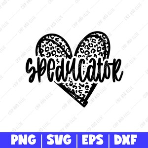 Speducator Leopard Heart Svg | Animal Print Heart | Teacher ...