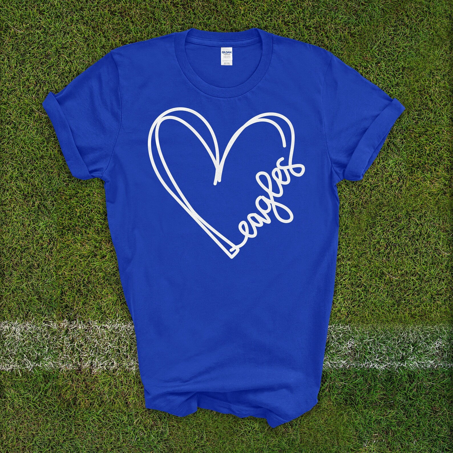 Eagles Svg School Mascot Heart Line Football Team - Etsy