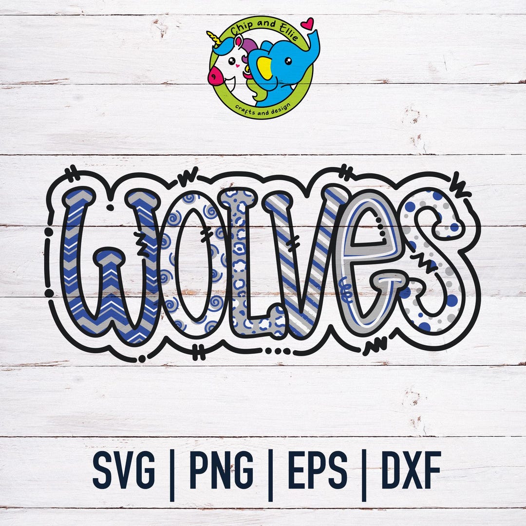 Doodle Wolves SVG | School Mascot | Mascot Fun | Football Team | Sports ...