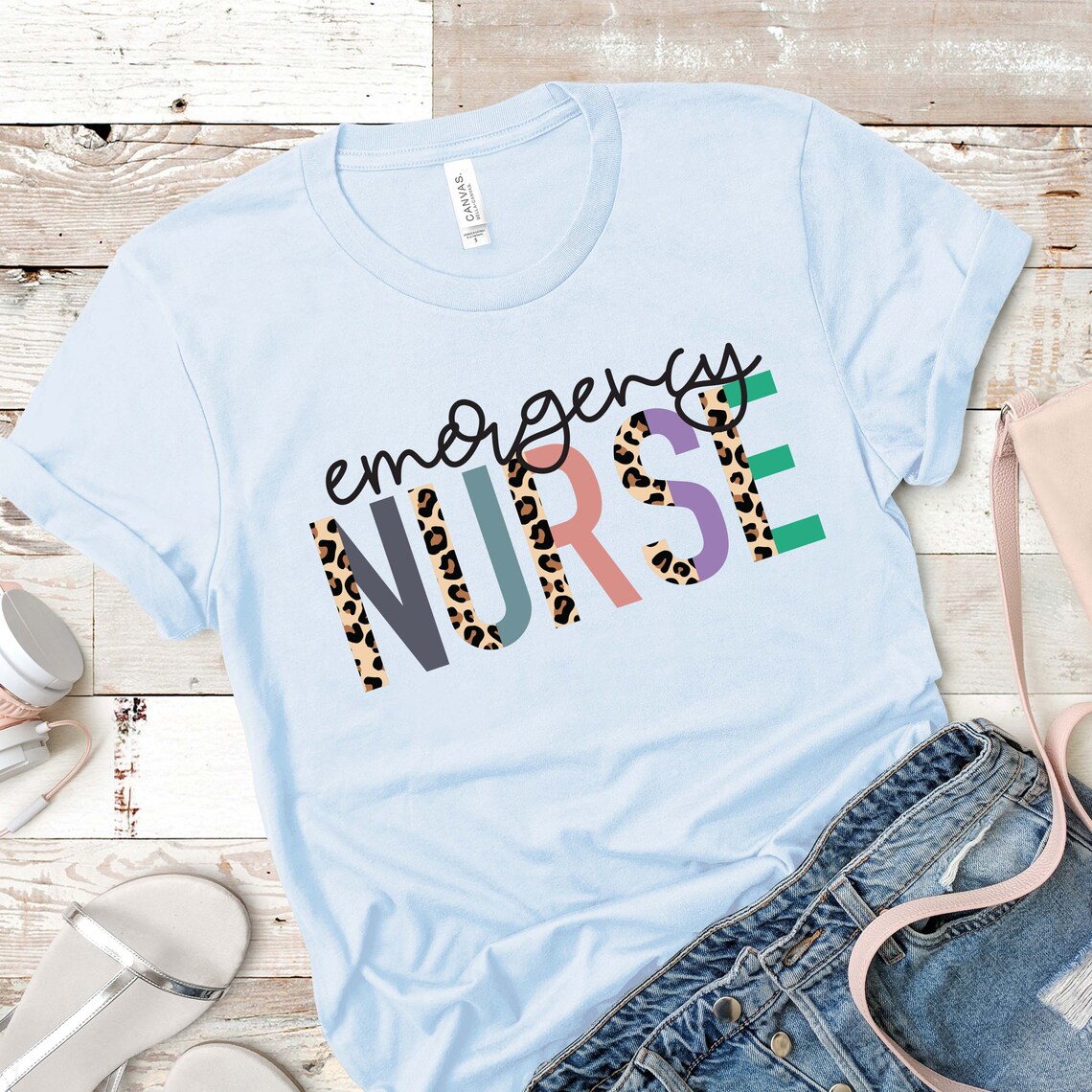 ER Nurse Svg Leopard Print Font Half Letter Cricut Cut - Etsy
