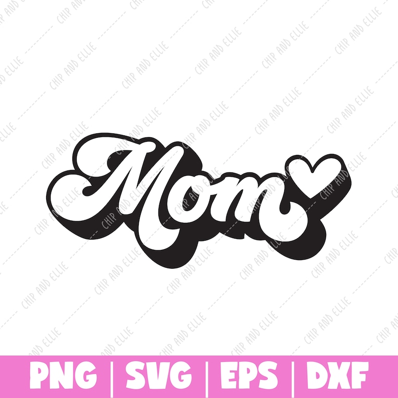 Mom Heart Script SVG Mom Heart Svg Instant Download PNG | Etsy