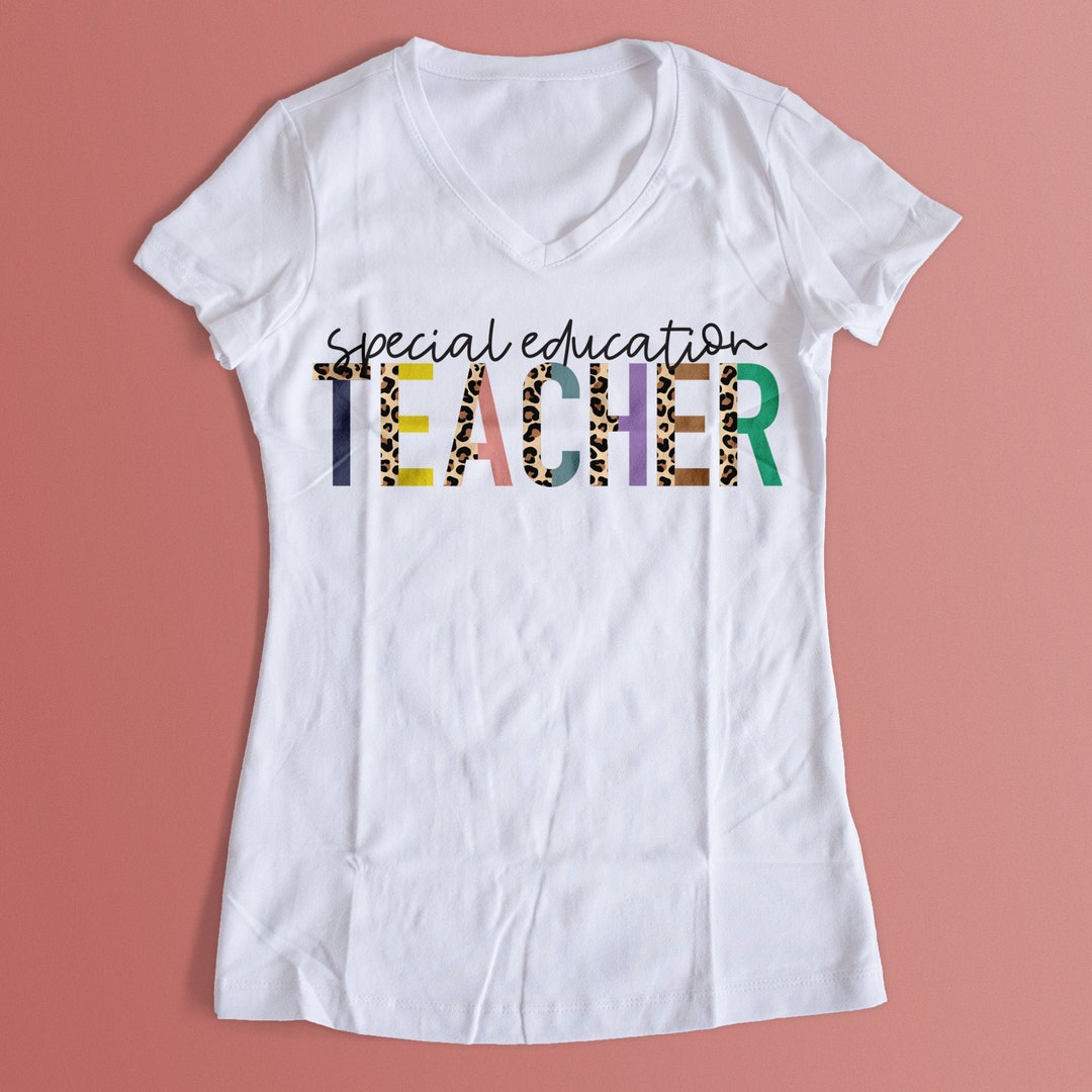 Special Education Teacher SVG Leopard Print Font Half Letter Cricut Cut ...