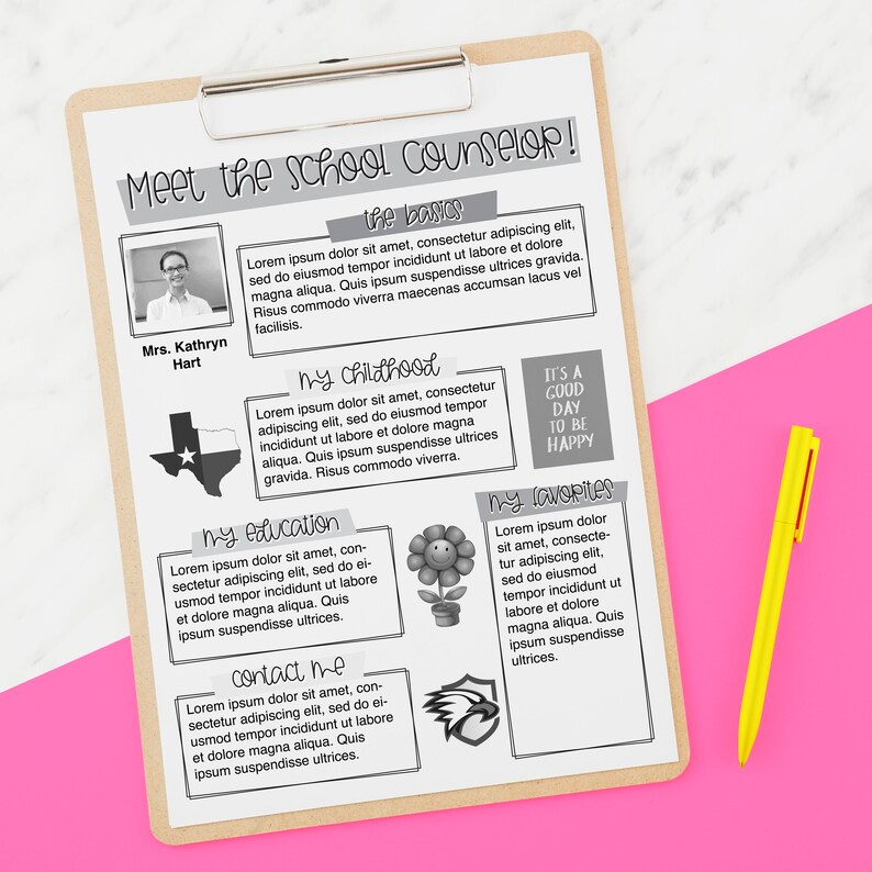 Meet the School Counselor Flyer Google Slides Instant - Etsy
