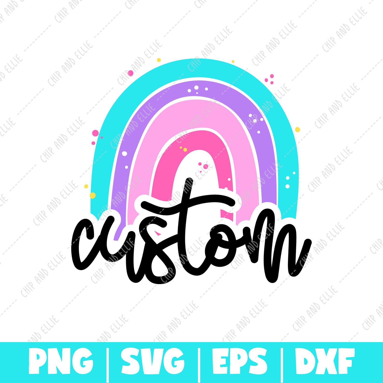 Custom Name Rainbow SVG Rainbow Name Svg Boho Rainbow - Etsy