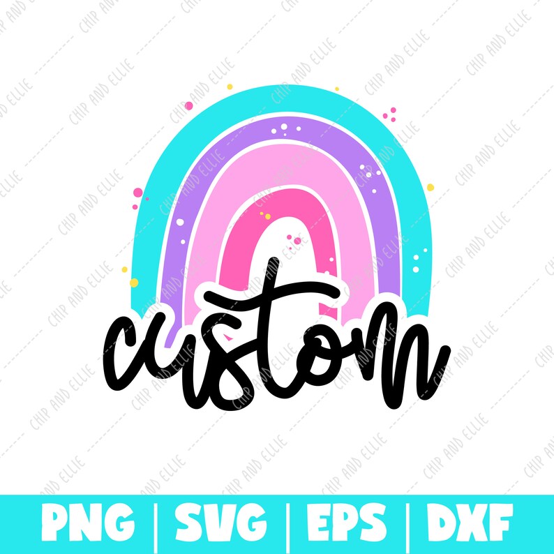 Custom Name Rainbow SVG Rainbow Name Svg Boho Rainbow - Etsy