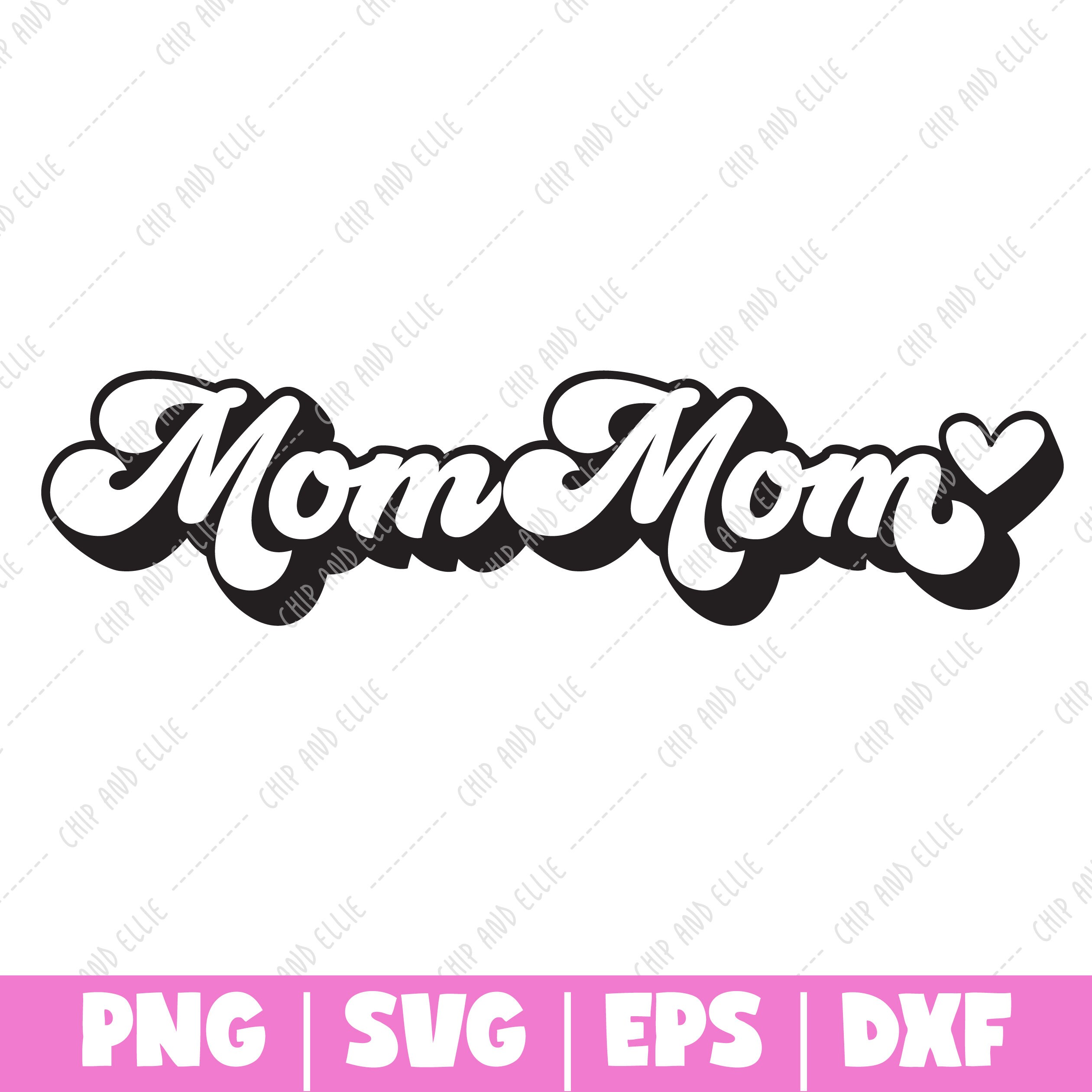 Mom Mom Heart Script SVG Mommom Svg Instant Download PNG - Etsy