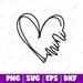 Mini Heart Line Cut File Heart SVG Instant Download PNG - Etsy