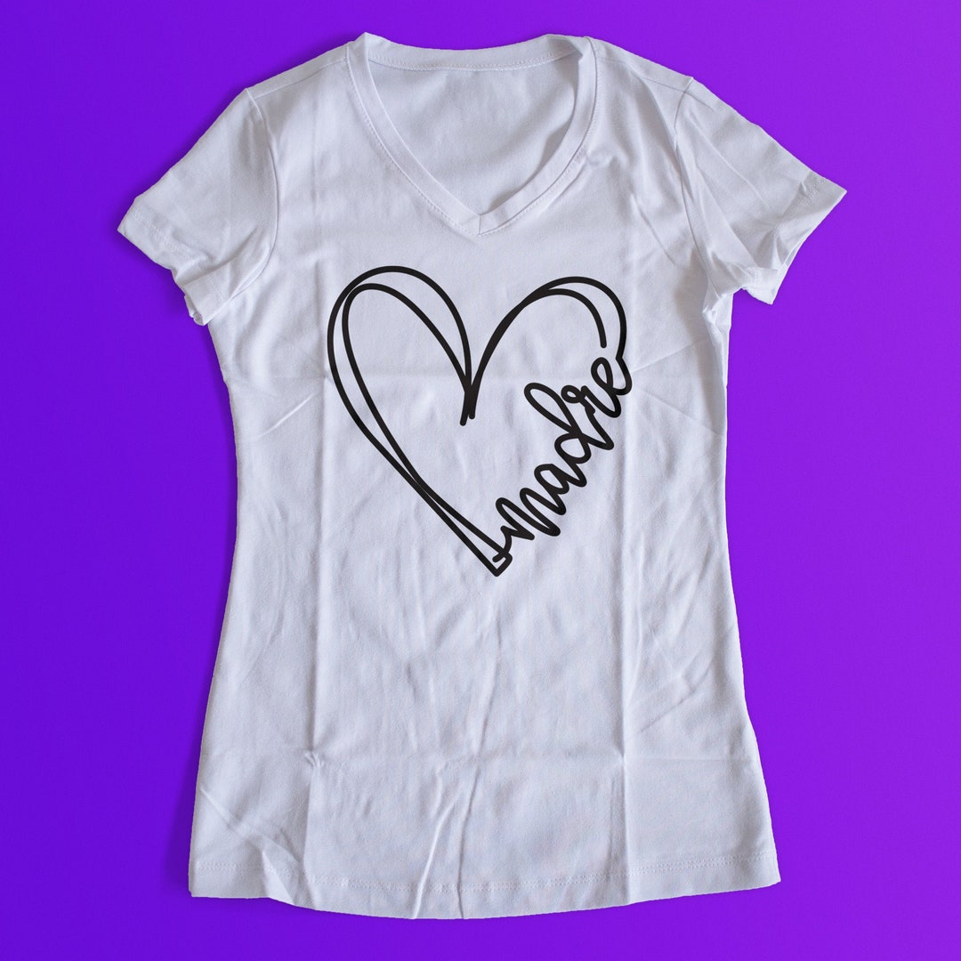 Madre Mother Mom Heart Line Cut File | Heart SVG | Instant Download ...