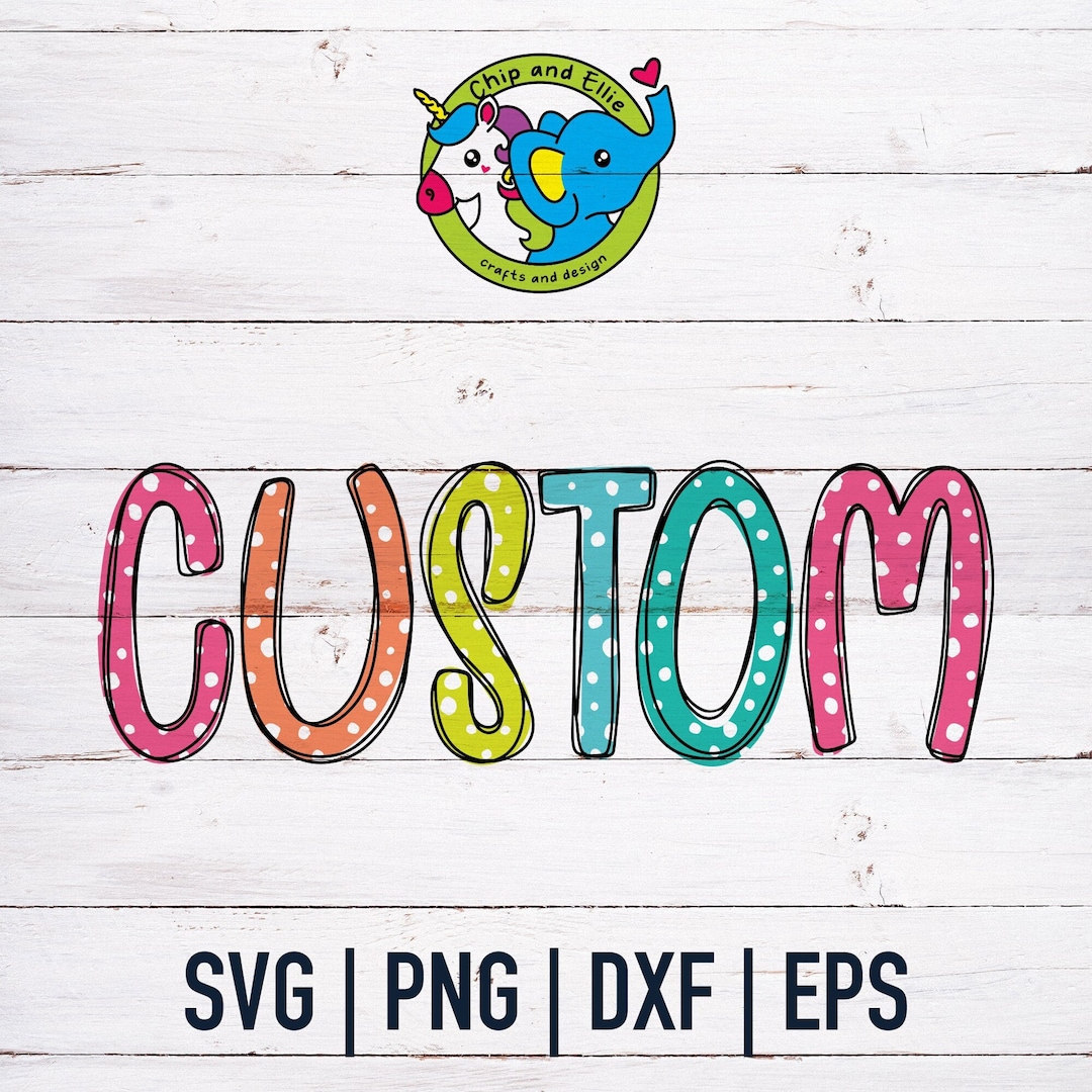 Custom Dots Hand Drawn SVG Cut File School Mascot SVG Download Png Dxf ...