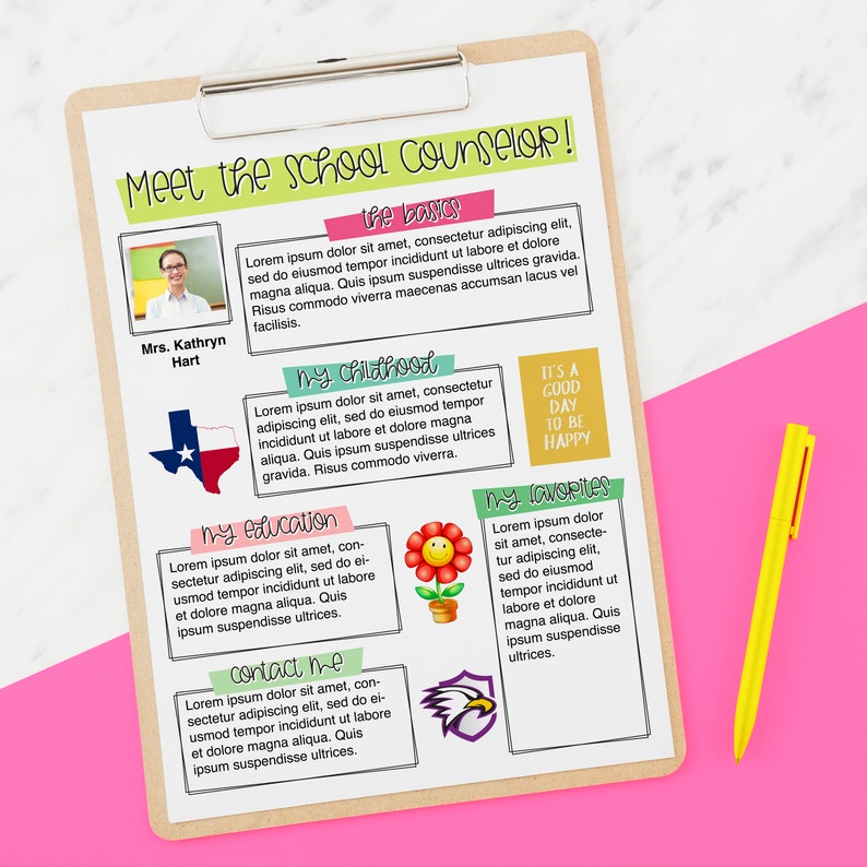 Meet the School Counselor Flyer Google Slides Instant - Etsy