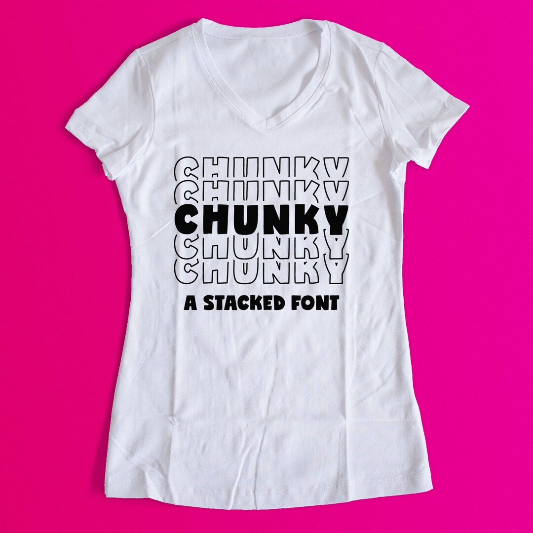 Stacked Chunky Fun Font Playful Font SVG Font Teacher Font Cricut Cut ...