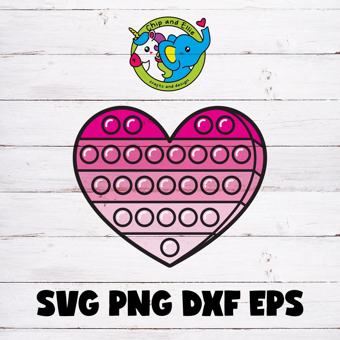 Heart Pink Popper SVG PNG DXF Eps Fidget Toy Pop It - Etsy
