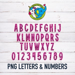 Embroidery Sparkle Letters | Pink | High Res PNG | Alpha Pack | Faux ...