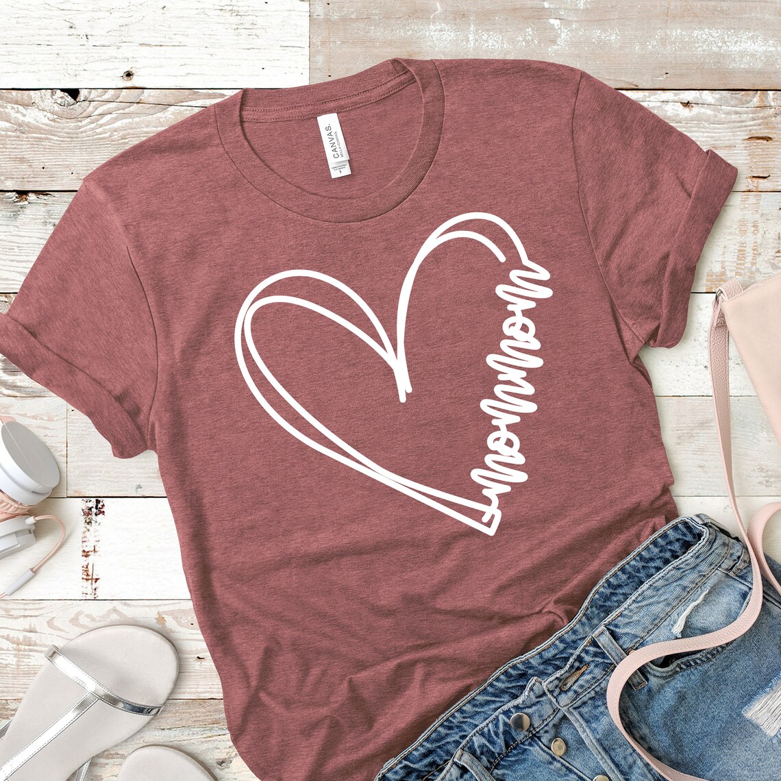 Mom Mom Heart Line Cut File Heart SVG Instant Download - Etsy