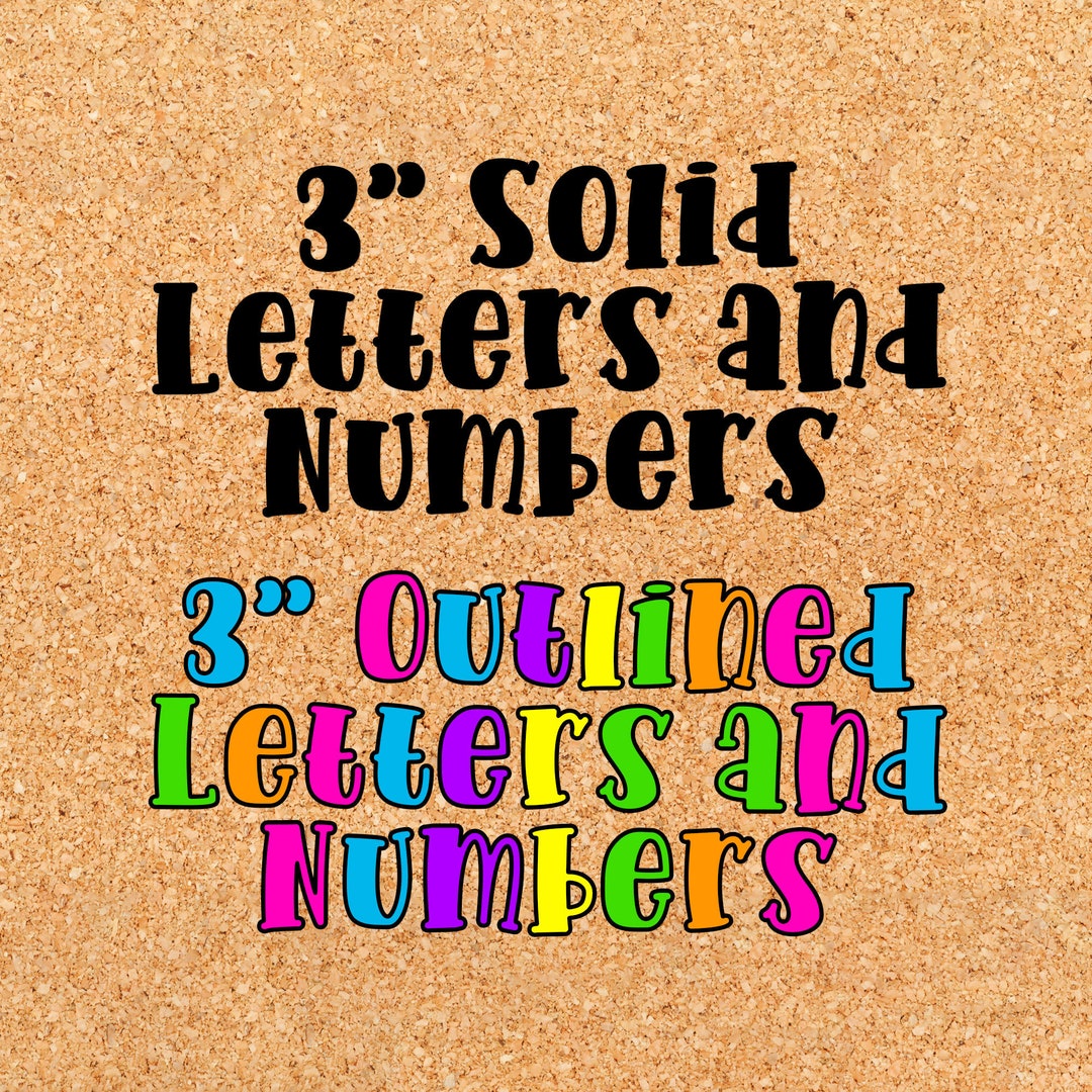 Bulletin Board Letters and Numbers Cut File Included Instant Download ...