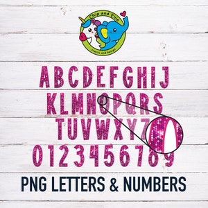 Embroidery Sparkle Letters | Pink | High Res PNG | Alpha Pack | Faux ...