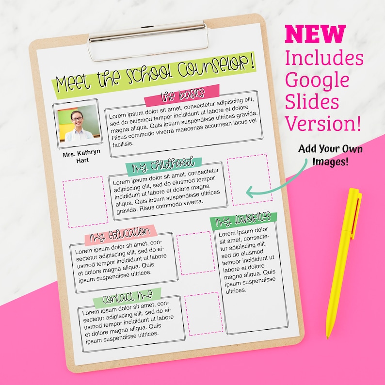 Meet the School Counselor Flyer Google Slides Instant - Etsy